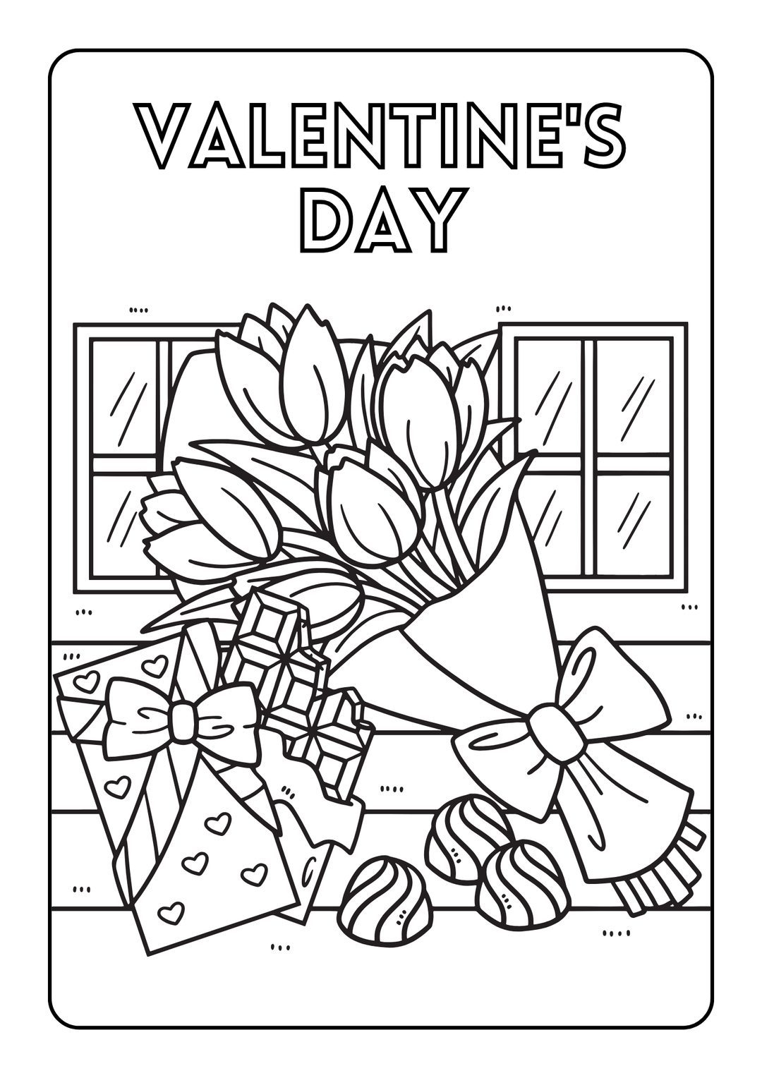 valentine coloring book pages